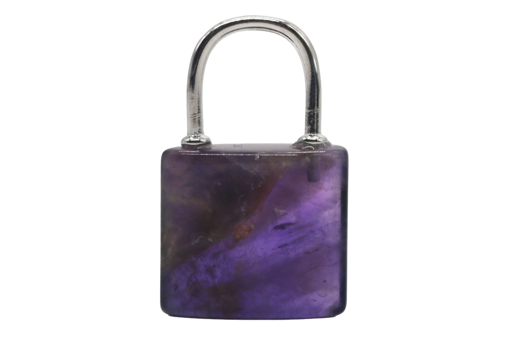 Amethyst Crystal Padlock Pendant Necklace - Little Ripley